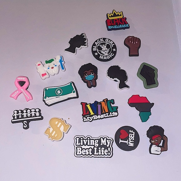 CROCS | Jewelry | Black Excellence Croc Charms Jibbitz | Poshmark